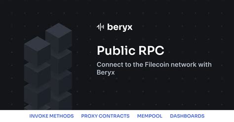 Filecoin Rpc Node Access Filecoin Mainnet And Calibration Networks Beryx
