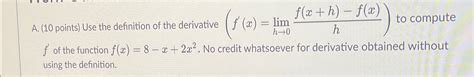 Solved F ﻿of The Function F X 8 X 2x2 ﻿no Credit