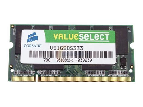 CORSAIR ValueSelect GB Pin DDR SO DIMM DDR PC Laptop Memory Model VS GSDS