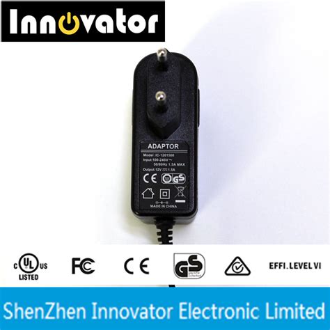Hot 18W Black Power Adaptor With Plug In Type For Switching Certificated By Ce TUV GS