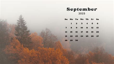 September 2025 Calendar Wallpapers Wallpaper Cave