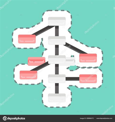 Sticker Line Cut Decision Trees Related Machine Learning Symbol Simple Stock Vector By ©amin