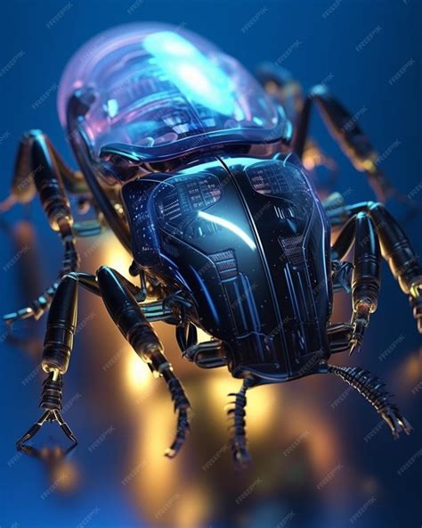 Premium Ai Image A Bug With A Futuristic Design On It