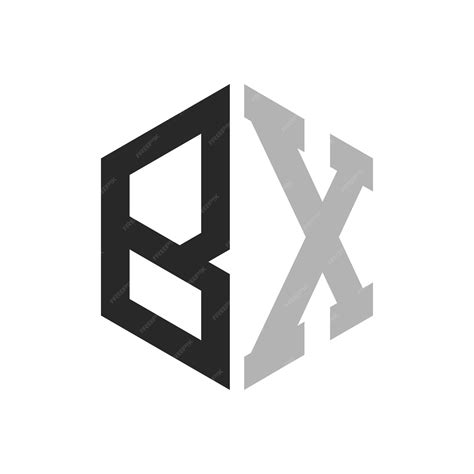 Premium Vector Modern Unique Hexagon Letter Bx Logo Design Template