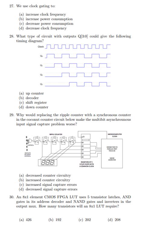 Solved 27 We Use Clock Gating To A Increase Clock Chegg Com