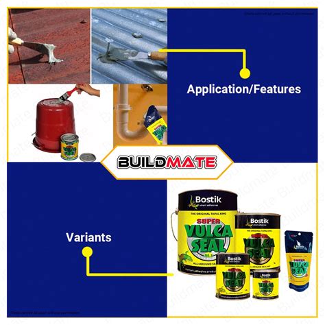 Buildmate Bostik Super Vulcaseal Vulca Seal Adhesive Elastomeric Seala