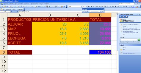 EXCEL TIPOS DE DATOS