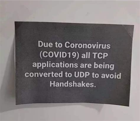 Hello Would You Like To Hear A Tcp Joke Programmerhumor