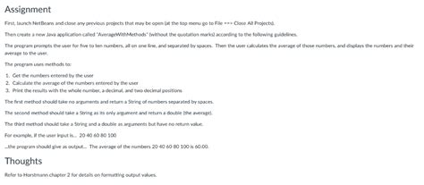 Solved Assignment First Launch Netbeans And Close Any