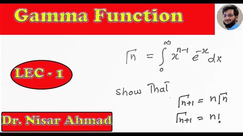 Gamma Function Properties Of Gamma Function Youtube