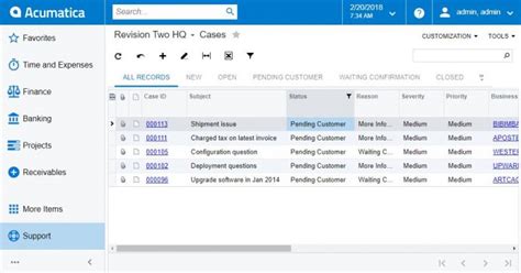 Acumatica Tip Quick Filter With Shift F