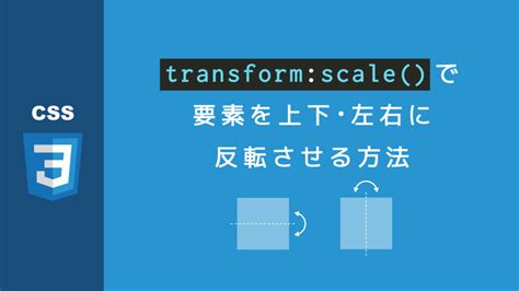 【css】transform Scaleで要素を上下・左右に反転させる方法 Webdev Tech