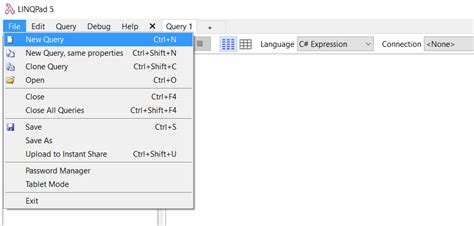 Creating A New Query Using Linqpad