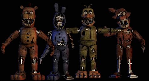 Stylized Withered Animatronics Rfivenightsatfreddys