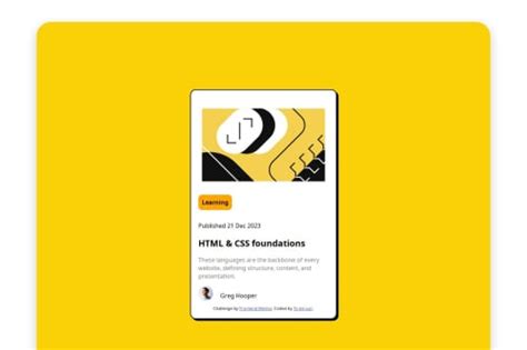 Frontend Mentor Blog Preview Card Html Css Coding Challenge Solution