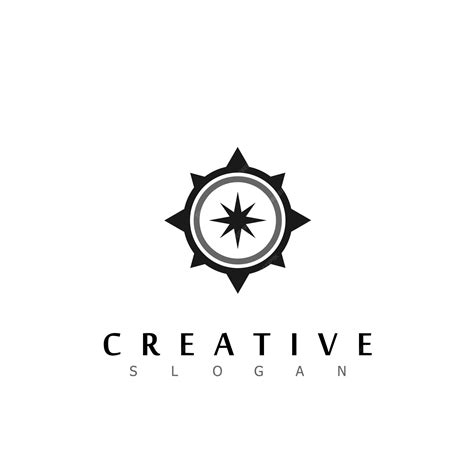 Compass Arrow Brands Modern Vector Logo Design Symbol Premium Vector