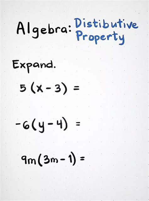 Algebra Review Distributive Property