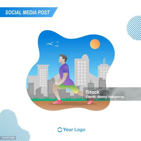 남성 캐릭터 스포츠 활동 스포츠를하는 사람들 요가 운동 피트니스 다른 포즈에서 운동 스트레칭 건강한 라이프 스타일 소셜 미디어 템플릿을위한 만화 플랫 벡터 일러스트레이션