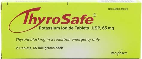 Thyroshield Potassium Iodide Tablets 130mg Iodine Tablets