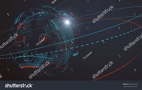 Futuristic Globalization Interface Sense Science Technology Stock
