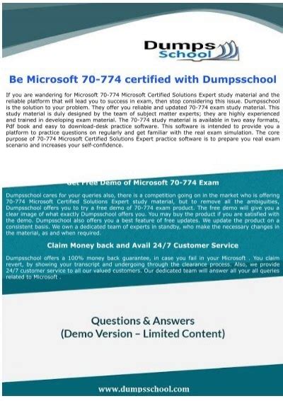 70 774 Microsoft Certified Solutions Expert Exam Questions