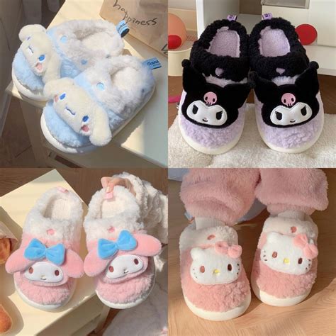 쏠띵즈 산리오 쿠로미 키티 시나모롤 마이멜로디 귀여운 슬리퍼 위시버킷