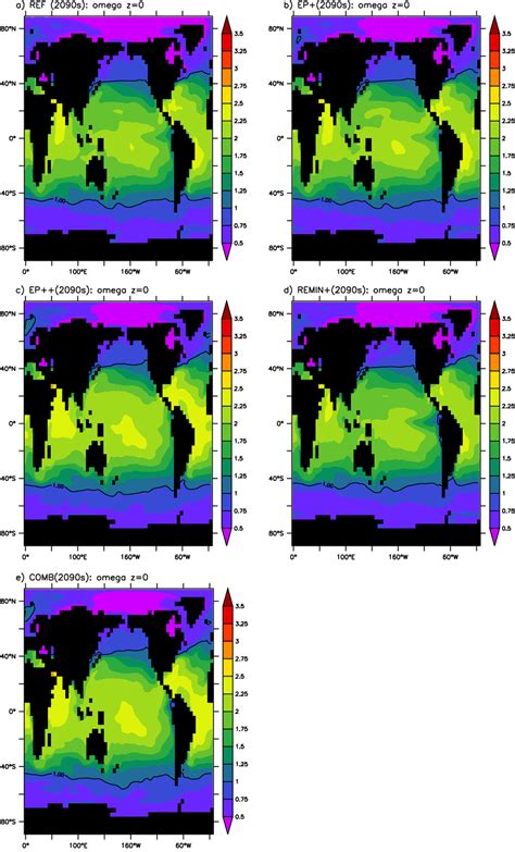 Annual Mean Surface Aragonite Saturation State During The 2090 2100 Download Scientific Diagram