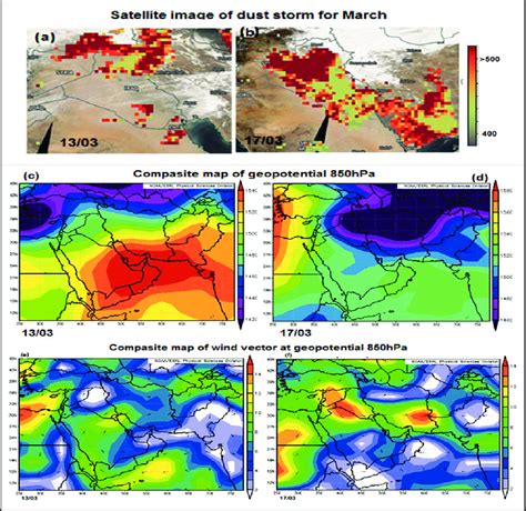 Satellite Image Of Dust Storm A B Composite Map Of Pressure And Download Scientific Diagram
