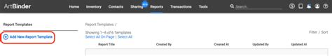 How Do I Create A New Report Template Artbinder