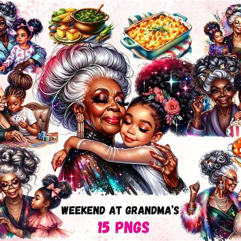 Black Grandma Clipart Etsy