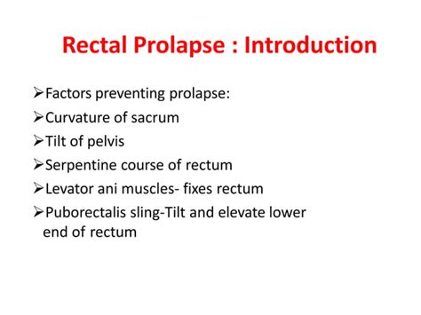 Rectal Prolapse Surgical Approaches Pptx