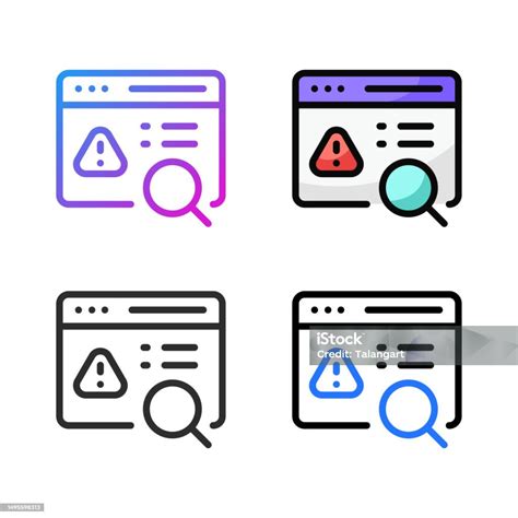 Vulnerability Icon Design In Four Variation Color Stock Illustration Download Image Now