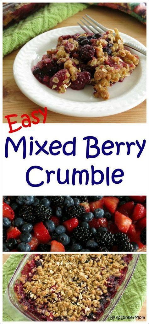 Mixed Berries With An Oatmeal Crumble Topping This Is Such An Easy