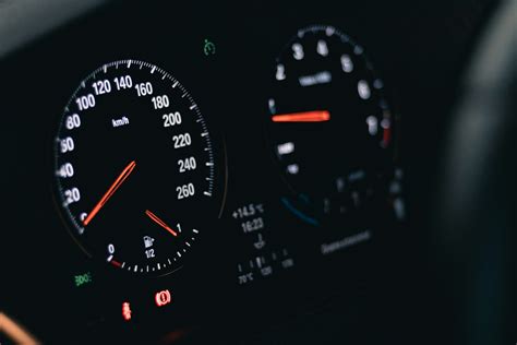 Black And White Analog Instrument Panel Cluster Photo Free Black