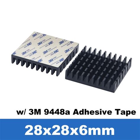 Radiator Aluminum Fin HeatSink W Thermal Adhesive Grandado