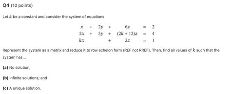 Solved Q Points Let K Be A Constant And Consider The Chegg Com
