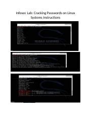 Infosec Lab 2 Docx Infosec Lab Cracking Passwords On Linux Systems Instructions Questions 1