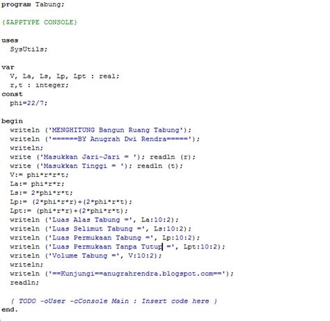 program menghitung volume tabung balok dan kubus ~ teknik informatika