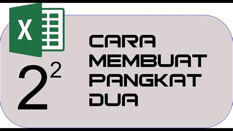 Cara Menggunakan Rumus Pangkat Dan Akar Di Excel Youtube