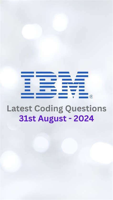 Python • Sql • Programming 350k🔒 Ibm Latest Coding Questions 31st