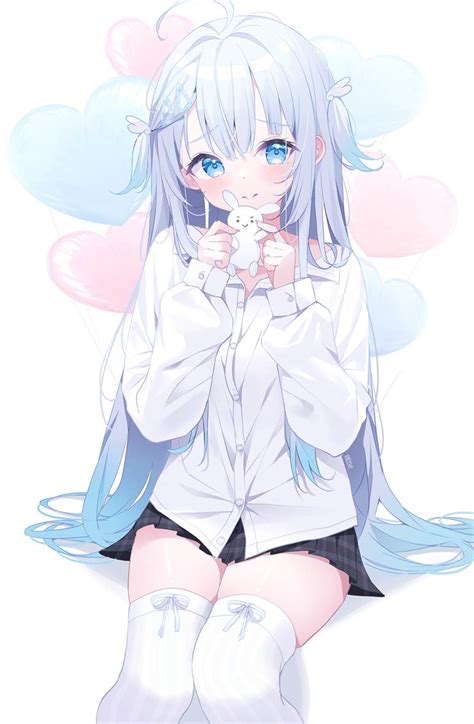 虚拟youtuber 天使兔跳 大腿 女孩子 Deyui デユイillustration Pixivbox