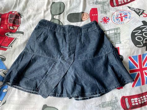 Denim Shorts Cum Skirt Womens Fashion Bottoms Other Bottoms On Carousell