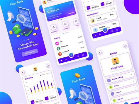 Finance Mobile Banking App Ui Template Design On Behance