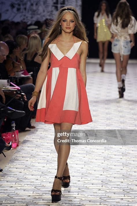 Ruslana Korshunova Wearing Betsey Johnson Spring 2006 News Photo