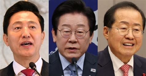 ‘양자대결 이재명vs오세훈·이재명vs홍준표 ‘초접전