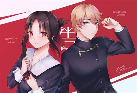 Kaguya Sama Love Is War Stunning Hd Wallpaper Of Miyuki And Kaguya By