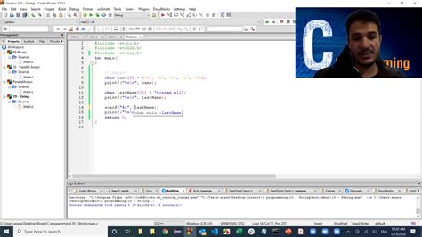 20 c programming strings part 1 لعة سي النصوص youtube