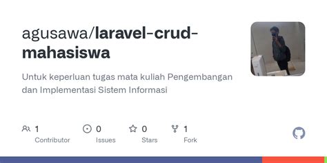 GitHub Agusawa Laravel Crud Mahasiswa Untuk Keperluan Tugas Mata Kuliah Pengembangan Dan