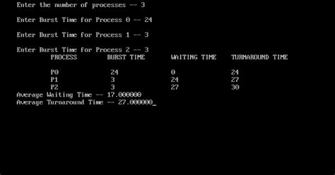 C Programs Fcfs Cpu Scheduling Algorithm