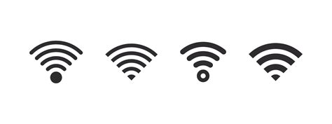 Wifi Icons Set Wireless Internet Signs Wireless Connectivity Icons Vector Scalable Graphics